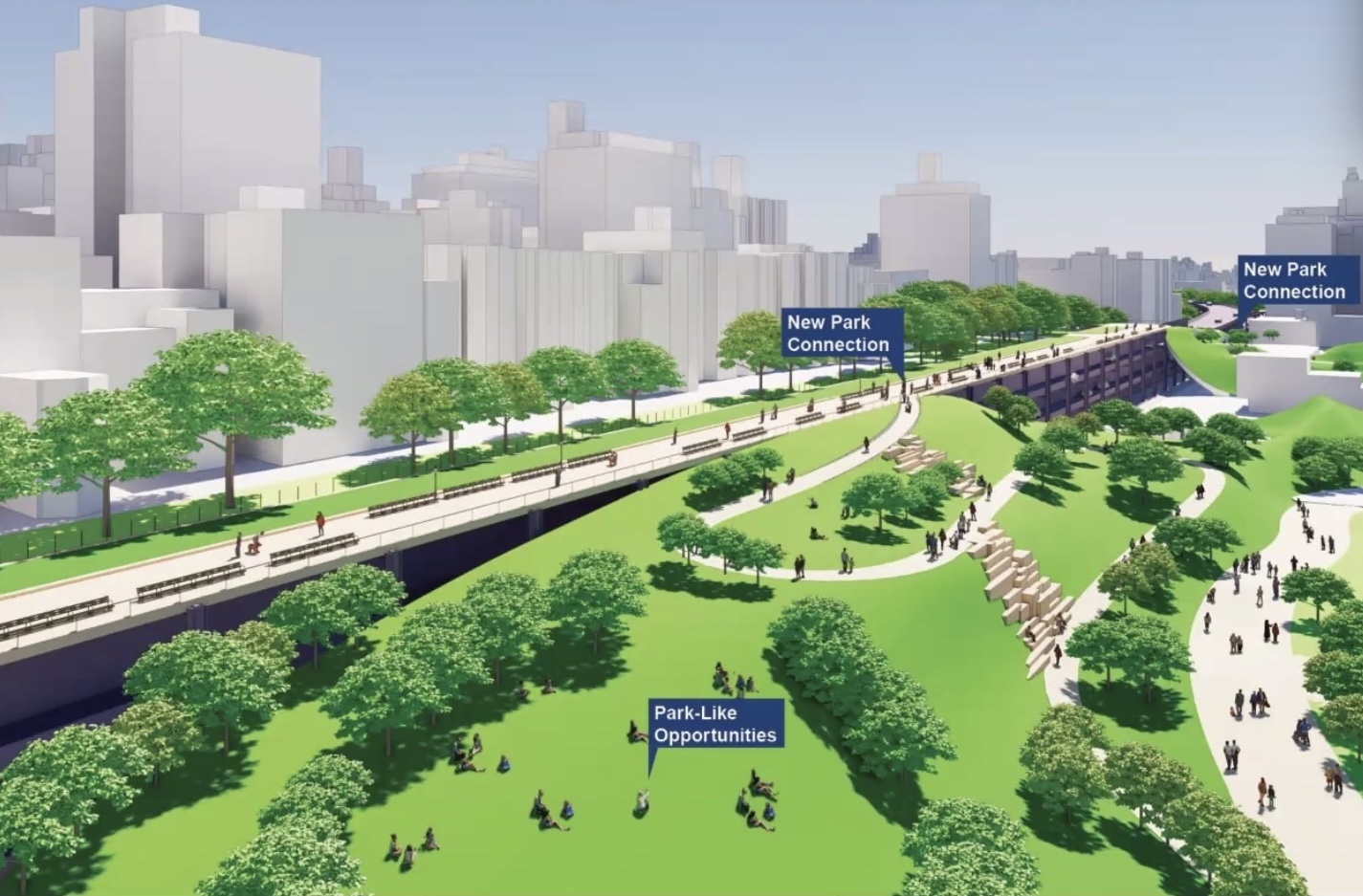 Refined BQE designs presented with widened Promenade, more green space ...