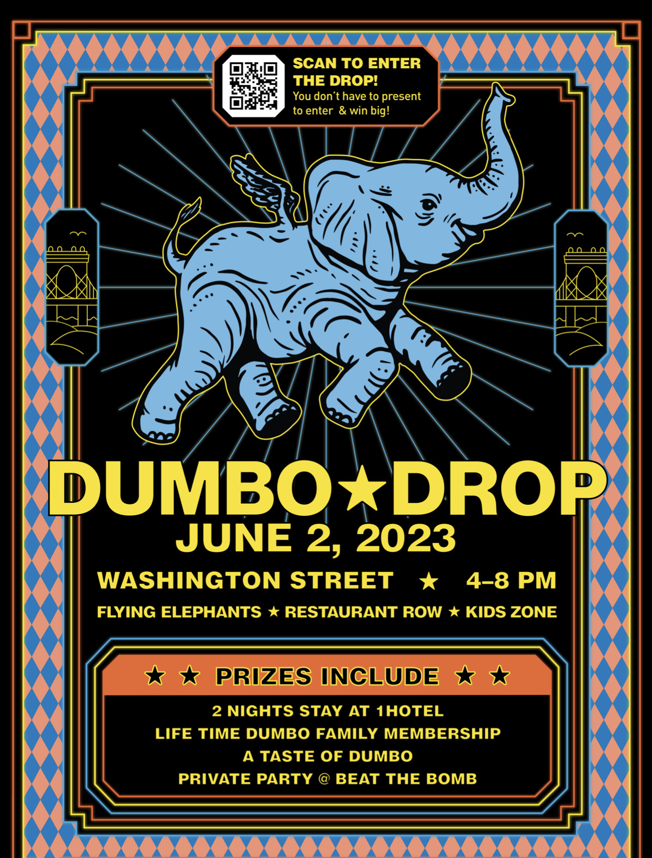 DUMBO Drop street fair with flying elephants Friday 6/2 | Brooklyn ...