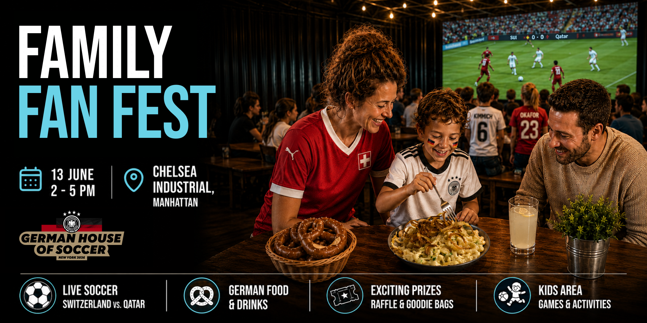Family Fan Fest NYC – June 13 at the German House of Soccer (sponsored ...